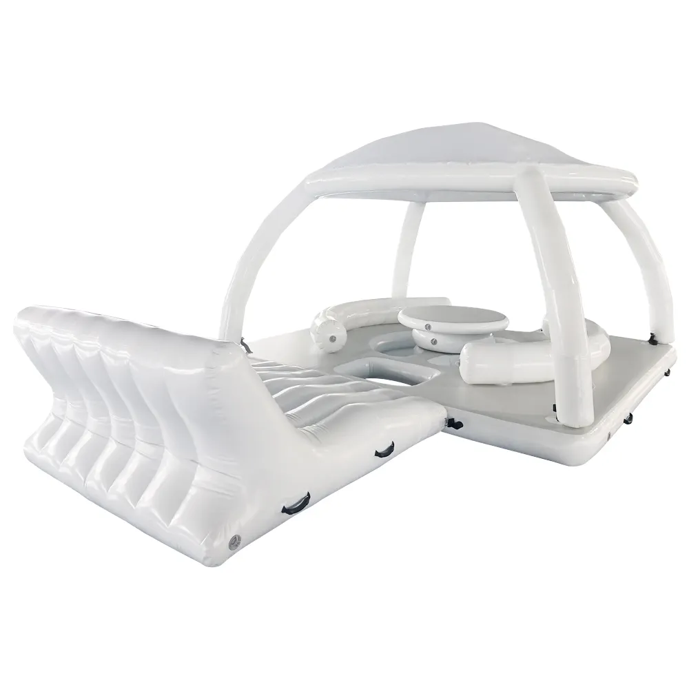 3.2*3.2m Square Floating Pavilion with Sofa Features